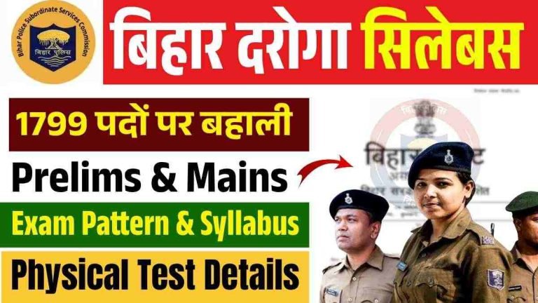 Bihar Police Daroga Syllabus 2026 : Prelims and Mains Exam Pattern ...